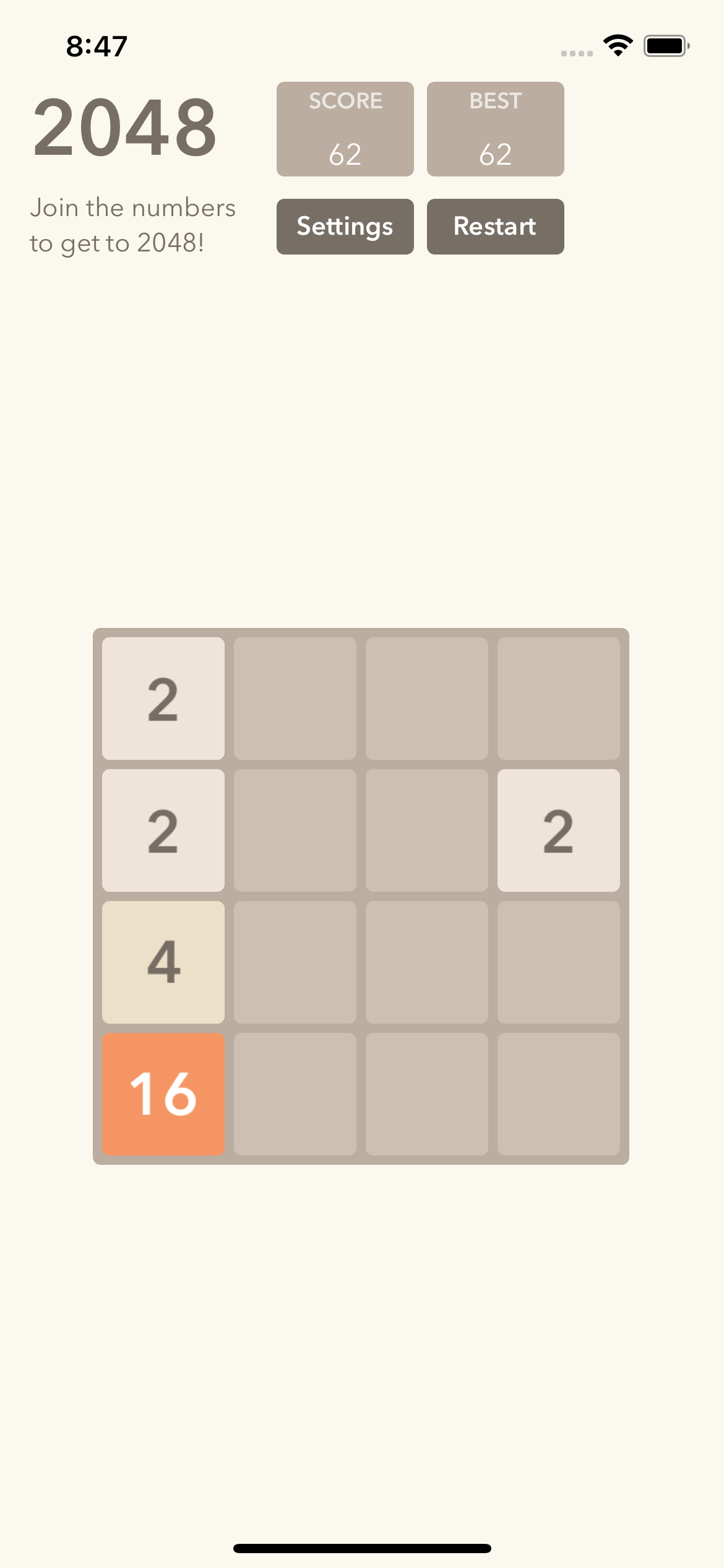 Board Game - 2048 for iOS by nujoomapps | CodeCanyon